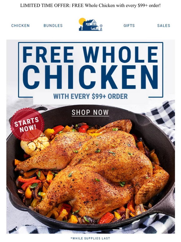 Perdue Farms: ⚡FREE Whole Chicken Giveaway! 🎁 | Milled
