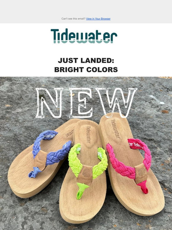 Tidewater Sandals: Step into Color with Tidewater's New Rainbow Bright ...