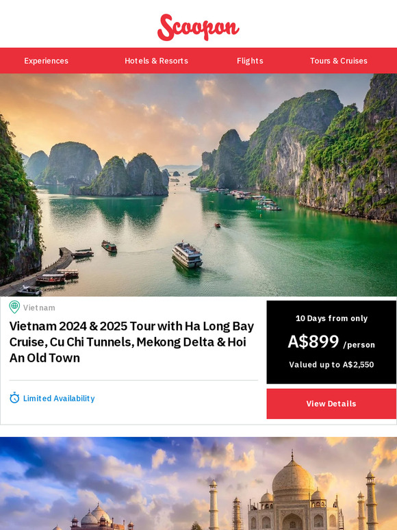 Scoopon: 2024 & 2025 Tours From $899 per person | Milled