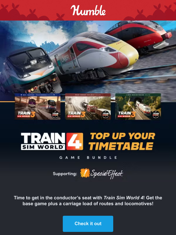 Humble Bundle: Hop aboard this Train Sim World 4 bundle, packed with a cargo load of DLC! 🚆 | Milled