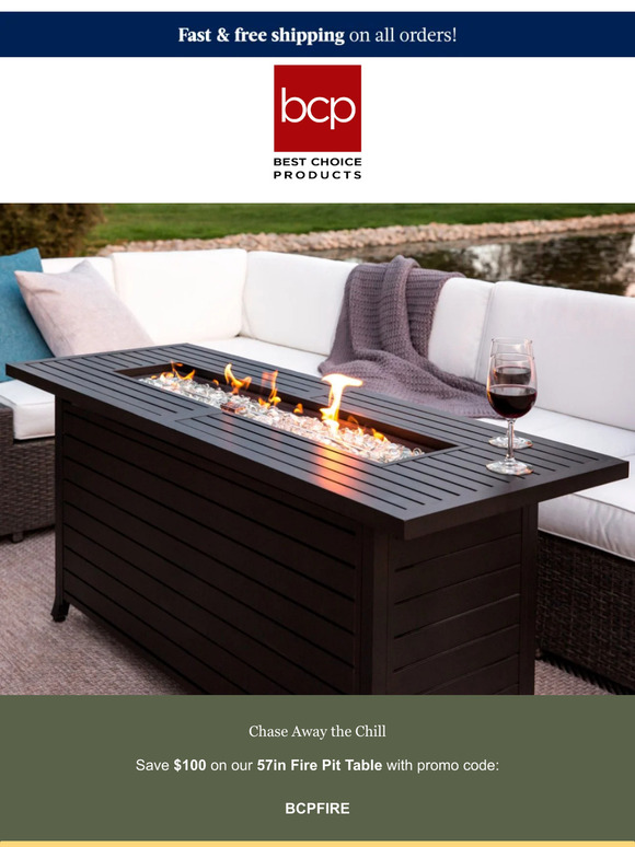 Best Choice Products: Ignite Patio Perfection 🔥 $100 OFF Fire Pit Table ...