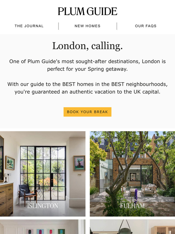 Plum Guide: London, calling. | Milled