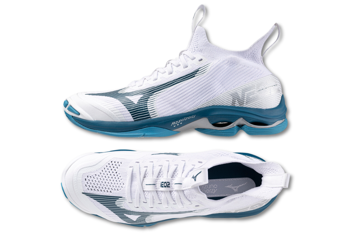 Mizuno: Introducing the Wave Neo Lightning 2 in White-Moroccan Blue ...