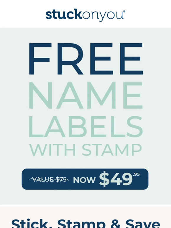 Stuck On You: Ready, Set, Stamp! 60 FREE Labels with a Stamp! | Milled