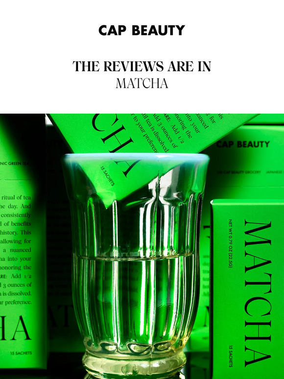 CAP Beauty: "BEST MATCHA IN THE WORLD" | Milled