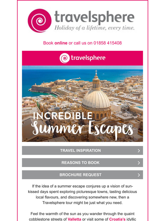Travelsphere: Incredible Summer Escapes | Milled