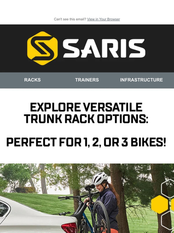Saris: Explore Versatile Trunk Rack Options. | Milled