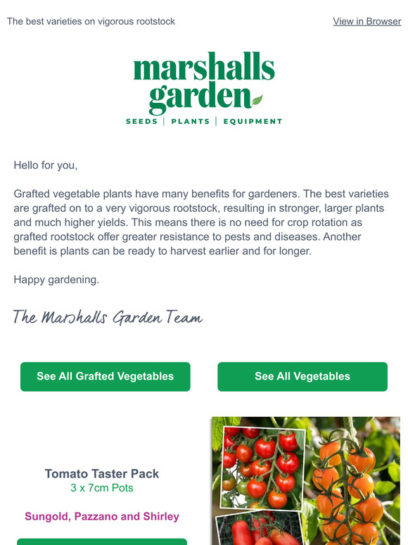 Marshalls Seeds: Grafted Vegetables: Where Science Meets Nature | Milled