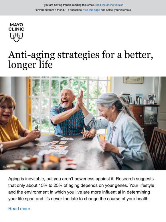 Mayo Clinic: Anti-aging strategies for a better, longer life | Milled