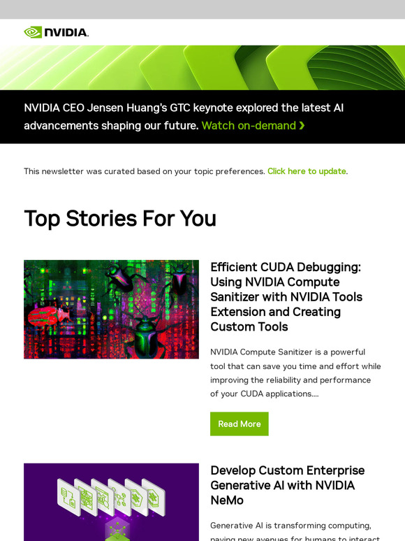 Nvidia: Your Personalized Developer News from NVIDIA | Milled