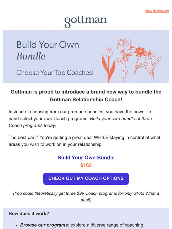 Gottman Institute: ANNOUNCING: Build Your Own Relationship Bundle! | Milled