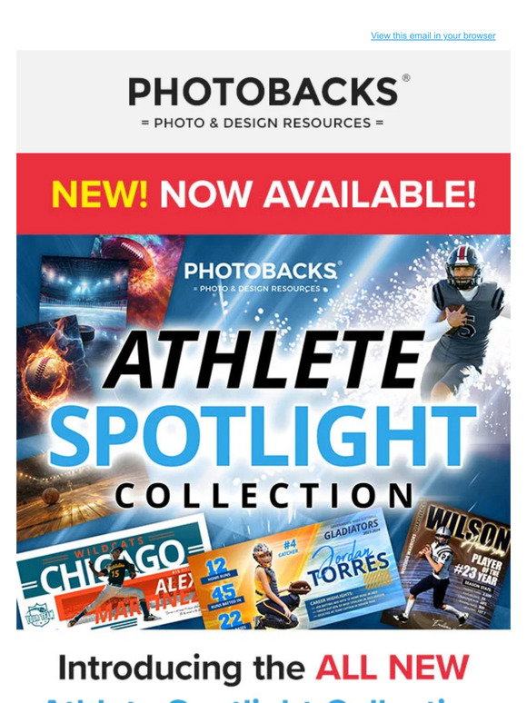 Photobacks: 🔴 50% OFF NEW **Athlete Spotlight Collection** for ...