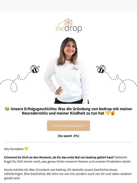 Bedrop: 🐝Wie entstand bedrop? Meine Geschichte mit Neurodermitis💛 | Milled