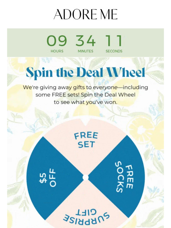Adore Me: Spin the Deal Wheel for a PRIZE ⭐️ | Milled