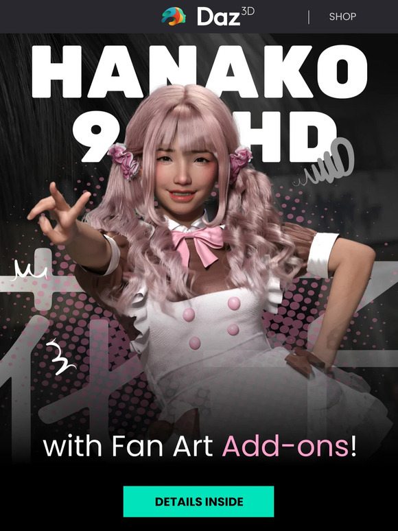 DAZ 3D: Hanako 9 - The Face of Cosplay | Milled