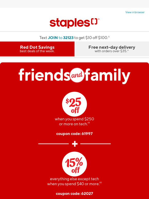 Staples: Exclusive friends & family event 👀 | Milled