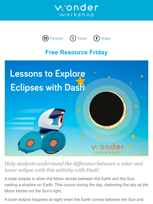 Wonder Workshop: 🌒FRF: Teaching Eclipses with Dash | Milled