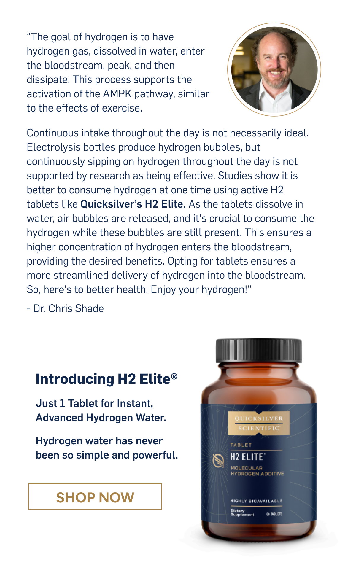 Quicksilver Scientific: Dr. Shade's take on Hydrogen Water | Milled