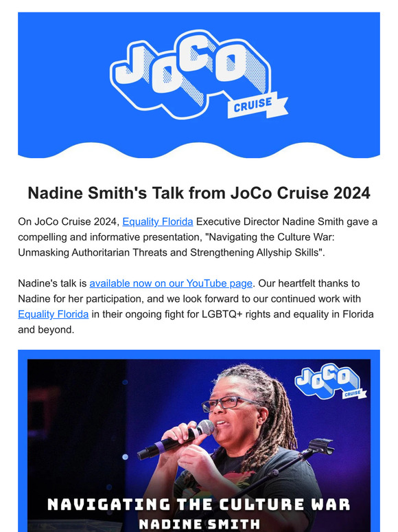 JoCo Cruise: Nadine Smith's Talk from JoCo Cruise 2024 | Milled