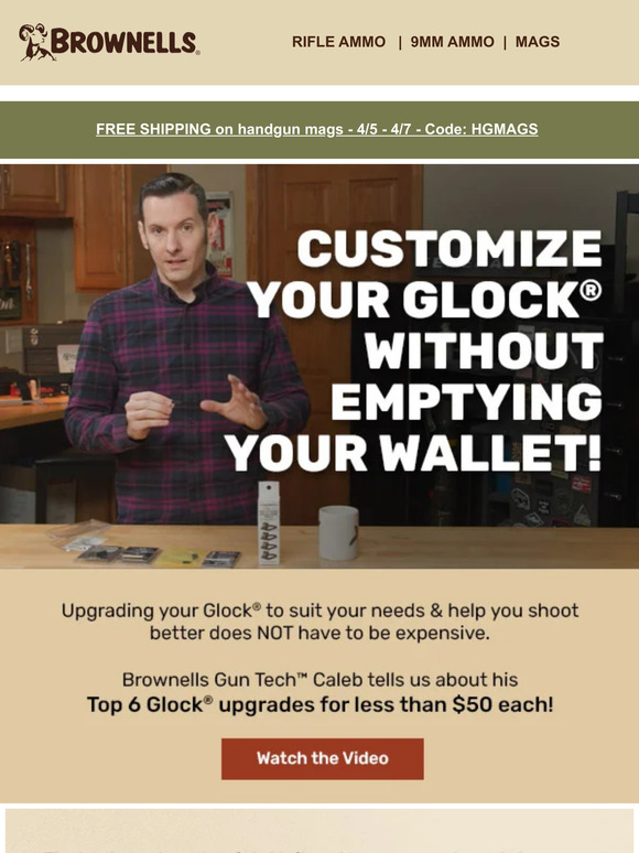 Brownells: Top 6 Glock upgrades for less than $50! | Milled