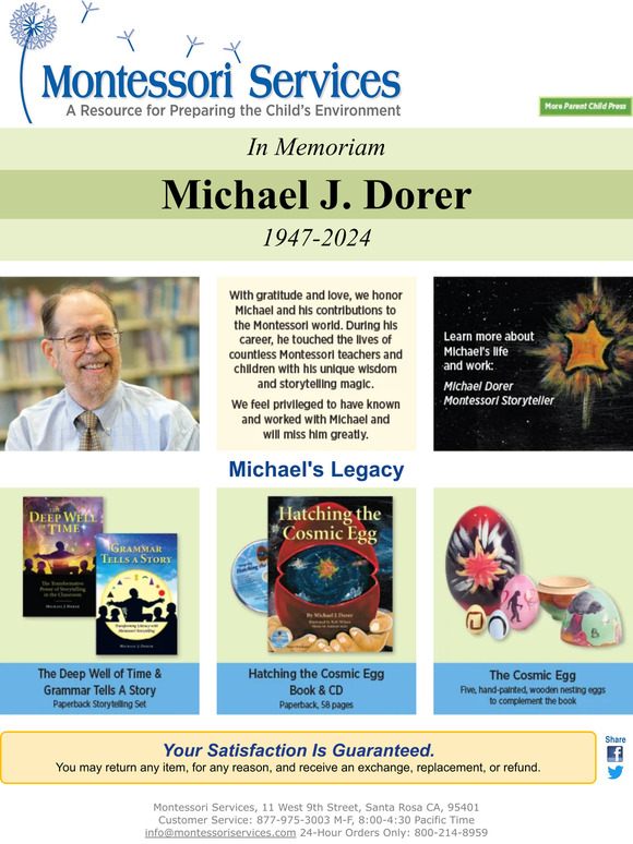Montessori Services: Remembering Montessorian Michael Dorer | Milled