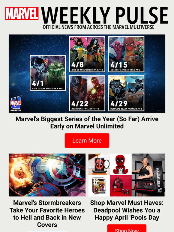 Marvel: Marvel’s Weekly Pulse 4/5: Marvel's Biggest Series Early On MU ...