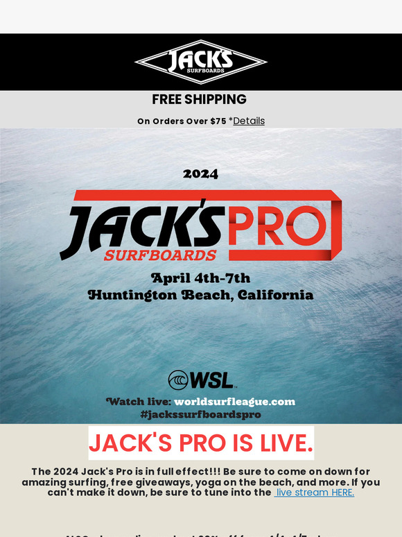 Jack's Surfboards: 🌊JACK'S PRO 2024 IS LIVE!🌊 | Milled