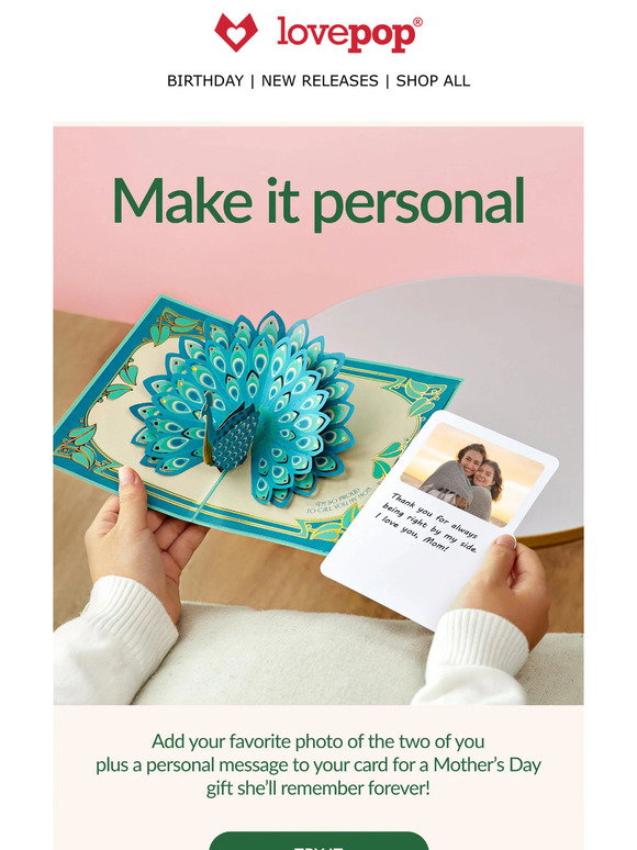 Lovepop: YOU + MOM = BEST.GIFT.EVER. | Milled