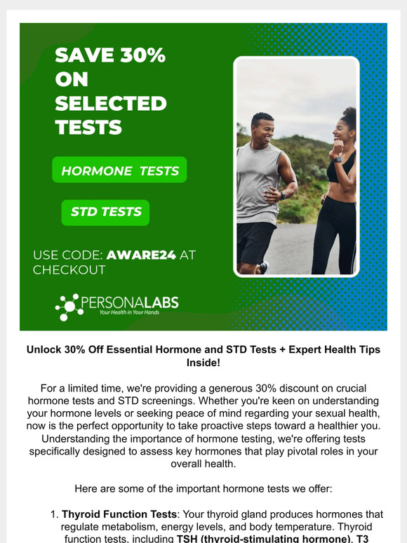 personalabs.com: Unlock 30% Off Essential Hormone and STD Tests ... personalabs.com: Unlock 30% Off Essential Hormone and STD Tests ...