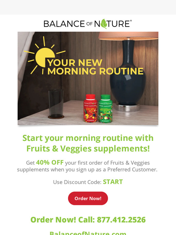 Balance of Nature: Wake Up to 40% OFF Fruits & Veggies! | Milled
