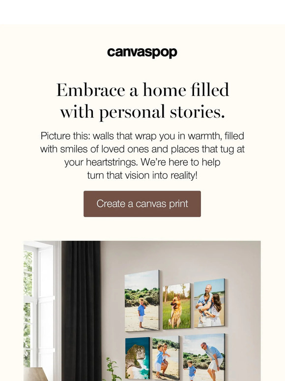 Canvaspop: Create a space that reminds you of home. 🏡 | Milled