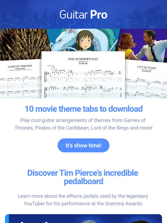 Guitar Pro: 🎁 🎸Free tabs, a giveaway and Tim Pierce’s pedalboard! | Milled