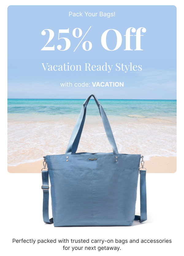 Baggallini: Get Vacation Ready—25% OFF Travel-Ready Bags | Milled