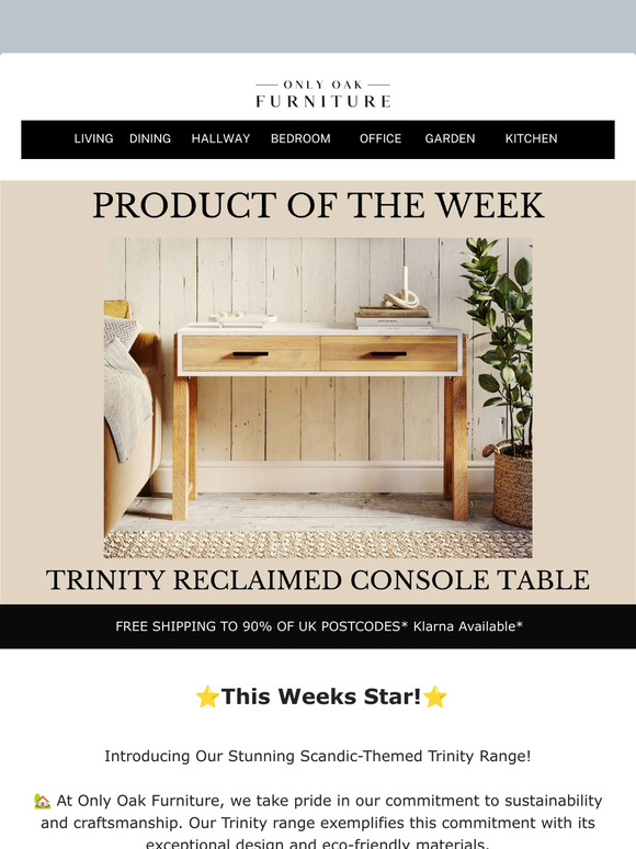Only Oak Furniture: Product Spotlight: Trinity Reclaimed Console Table | Milled