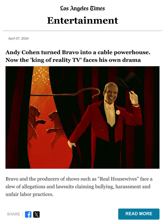 Los Angeles Times: The 'king of reality TV' faces his own drama | Milled