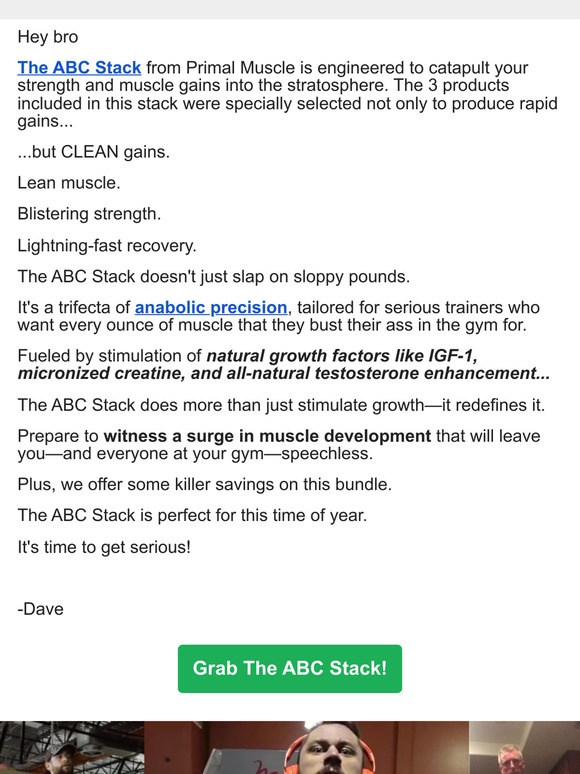 Primal Muscle: Size and Definition Combo: The "Treacherous 3" | Milled