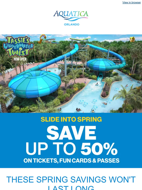 SeaWorld: Time’s Running Out: Save up to 50% Now on Tickets, Fun Cards ...