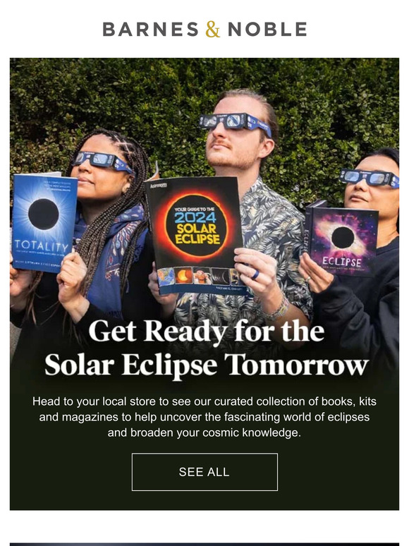 Barnes & Noble: Get Ready for the Solar Eclipse Tomorrow | Milled
