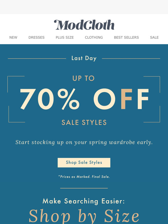 Modcloth Email Newsletters: Shop Sales, Discounts, and Coupon Codes