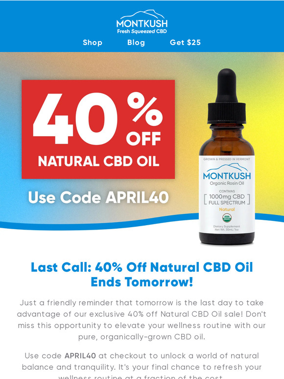 Montkush: Last Chance: Refresh Your Wellness Routine with 40% Off | Milled