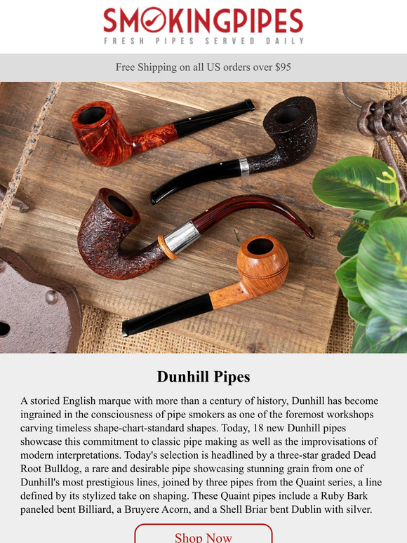 Smokingpipes: Dunhill Pipes | Timeless Shapes With Modern Finishes | Milled