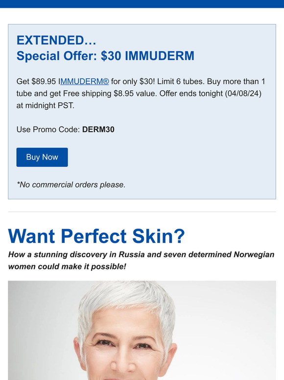 Immunocorp: $30 IMMUDERM®—Ends Soon | Milled