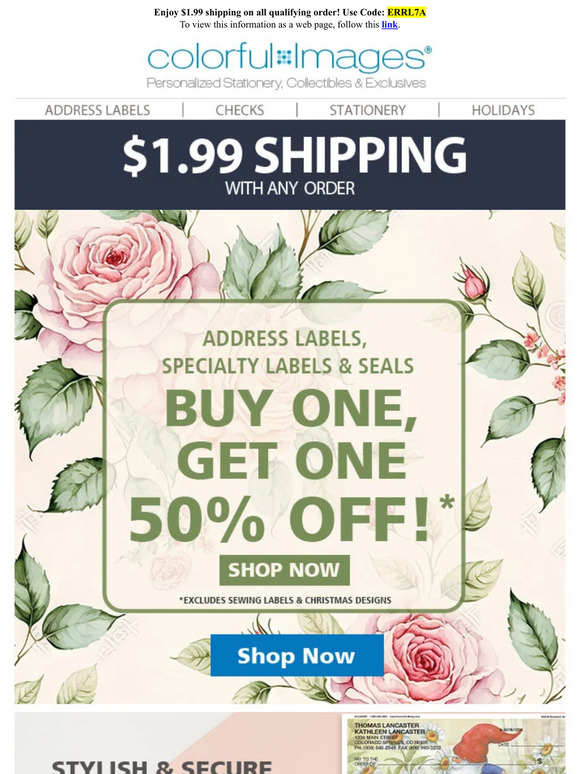 Colorful Images: It's BACK! Our #1 Address Label Promotion has returned ...