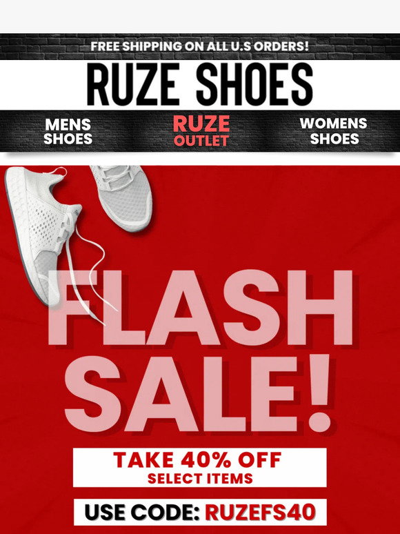 Ruze Shoes: Limited Time Only! 2-Day - FLASH SALE 40% OFF Shoes! Shop ...