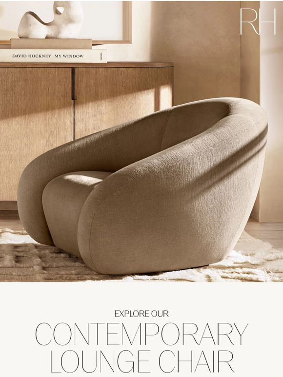 Restoration Hardware: Contemporary Lounge Chairs. Sculptural Design ...