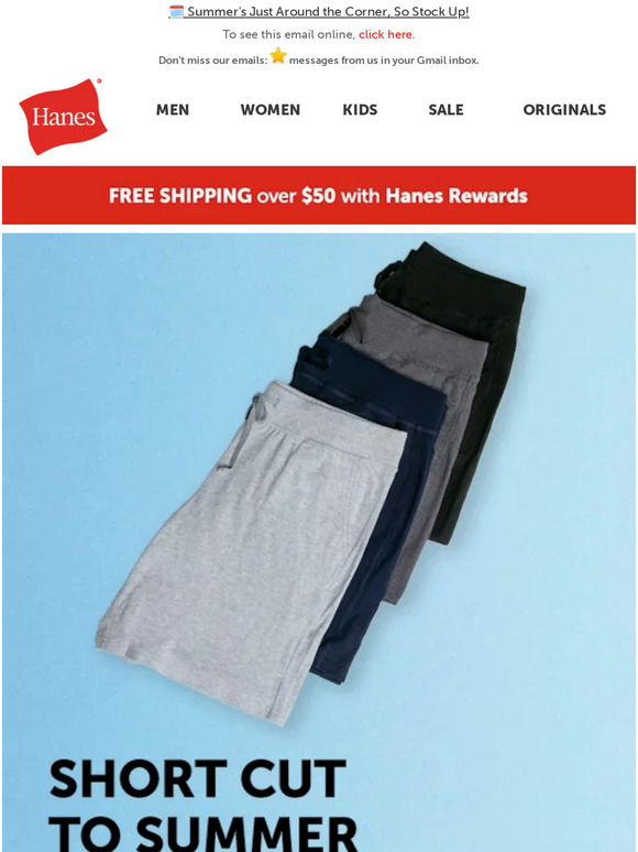 Hanes Email Newsletters: Shop Sales, Discounts, and Coupon Codes