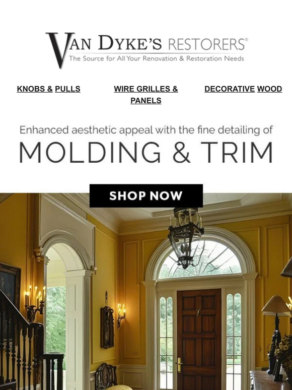 Van Dykes Restories: Classy & Clean...Molding & Trim | Milled
