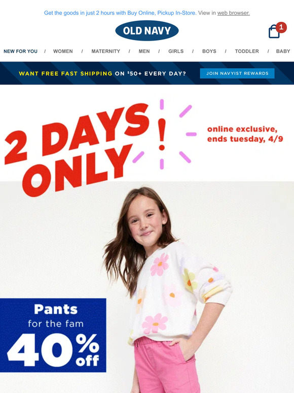 Old Navy Email Newsletters: Shop Sales, Discounts, and Coupon Codes