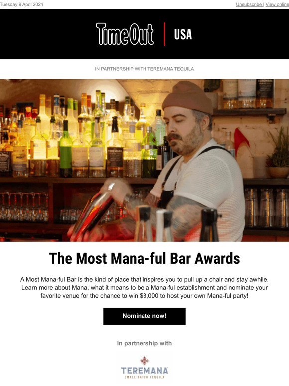 Time Out: Introducing the Most Mana-ful Bar Awards | Milled