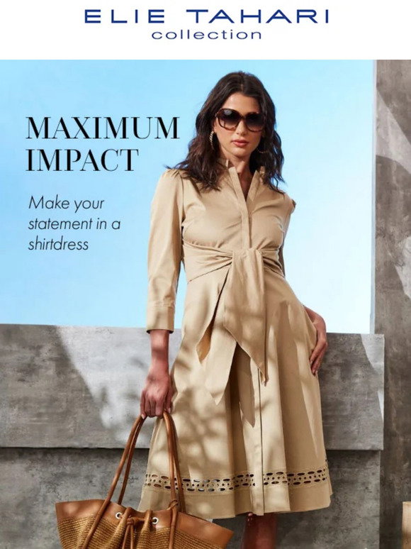 Elie Tahari: Spring 🤝 The Cotton Midi Shirt Dress | Milled
